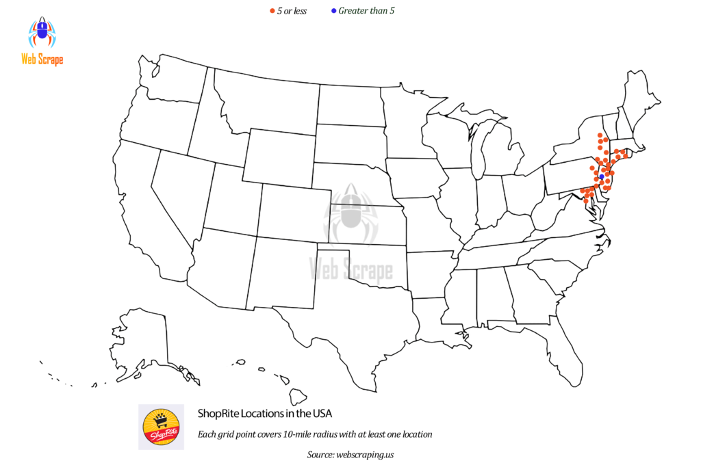 How Many ShopRite Locations are there in United States? – Web Scrape